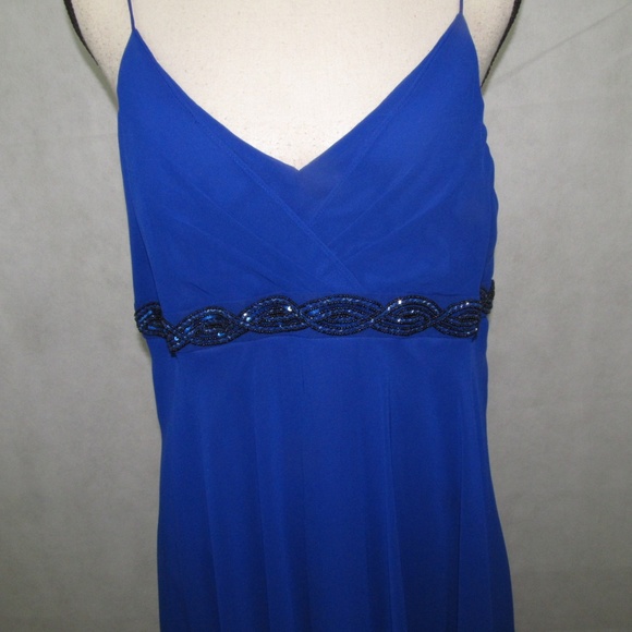 Eva Blue | Dresses | Eva Blue Strap Dress Size 4 Sleeveless Beaded New ...